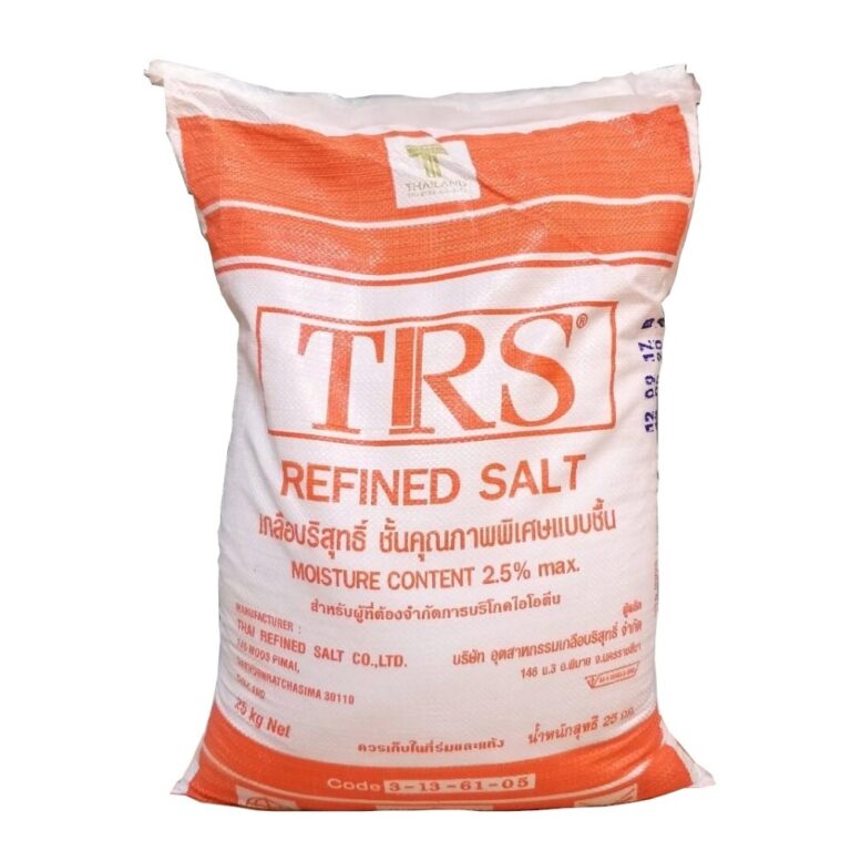 เกลือบริสุทธิ์ 97.5% คุณภาพพิเศษ ความชื้นไม่เกิน 2.5% TRS Refined Salt ...